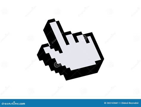 Pixelated Hand Cursor Icon With Arrows To Left And Right Zoom Symbol