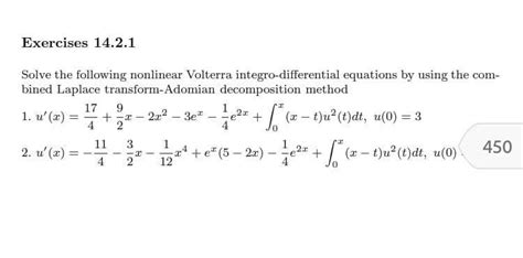 Solved Exercises Solve The Following Nonlinear Chegg