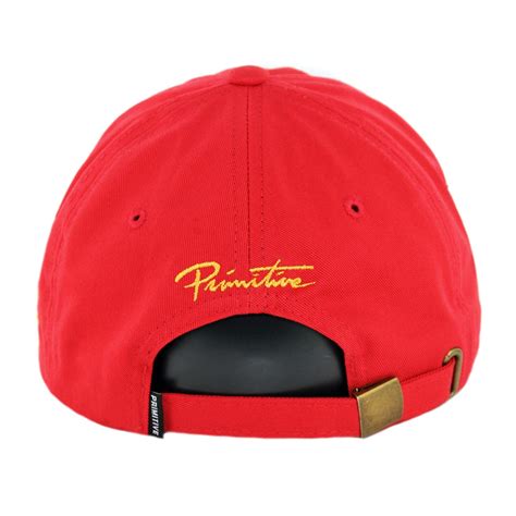Primitive X Kikkoman Dad Strapback Hat Red Billion Creation