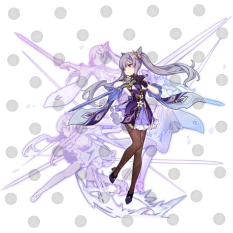 Genshin Impact Keqing Character Wish Gacha Splash Art Bibs Sold By