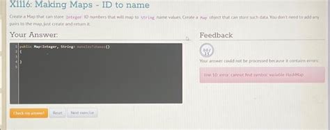Solved X Making Maps ID To Name Create A Map That Can Chegg