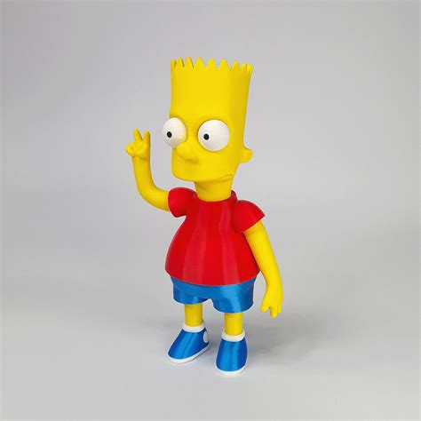 Boneco Bart Simpson Os Simpsons Action Figure Colecionador 18cm Impressão 3d Shopee Brasil