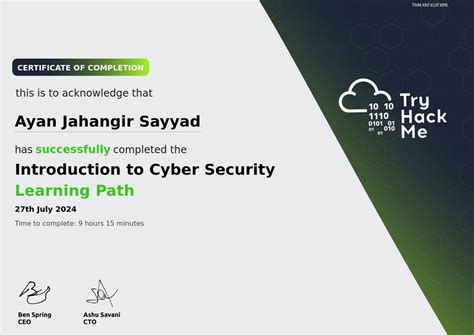 ayan sayyad on linkedin cybersecurity tryhackme continuouslearning