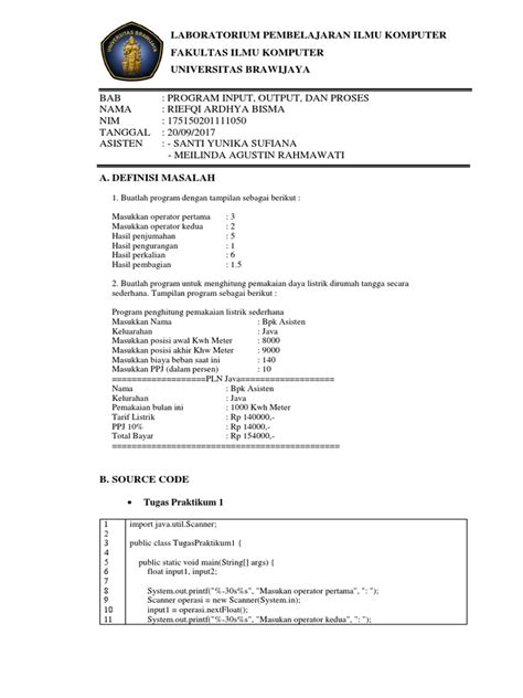 Program Input Output Dan Proses Pdf