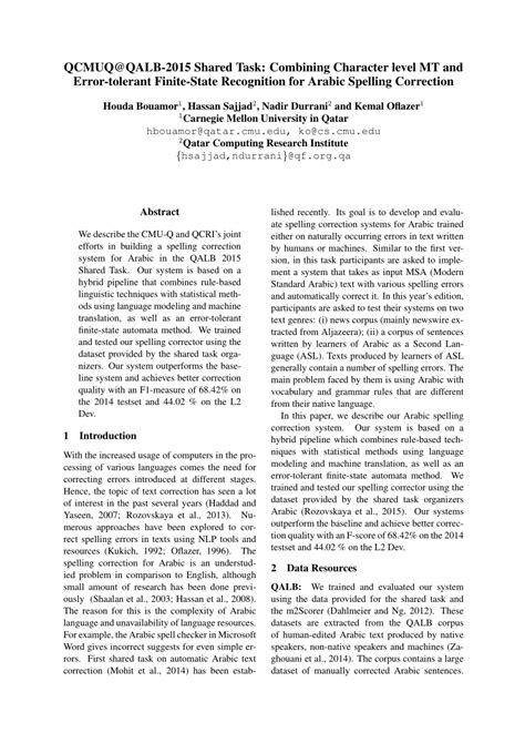 pdf qcmuq qalb 2015 shared task combining character level mt and