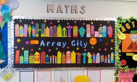 Array City Display Board Math Crafts Math Projects Preschool Crafts