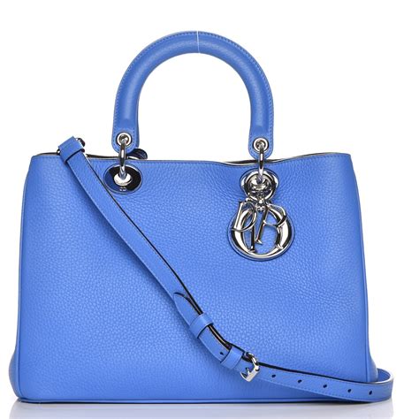 Christian Dior Bullcalf Medium Diorissimo Tote Blue 212434 Fashionphile
