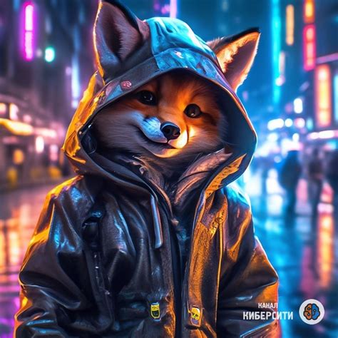 Кибер лис от нейросети 👍 Зашло Лайк коммент репост киберсити нейросеть нейросетьрисует