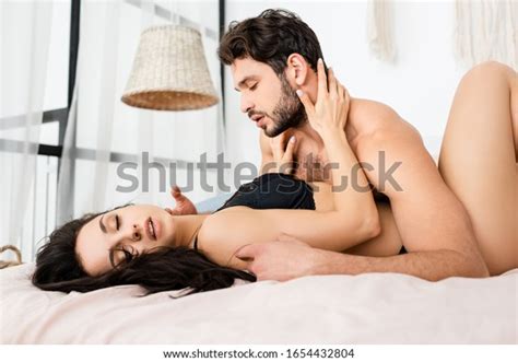 Side View Handsome Shirtless Man Touching Stock Photo Shutterstock