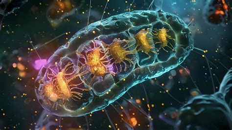 An Immunofluorescence Image Of A Cell Undergoing Cellular Respiration