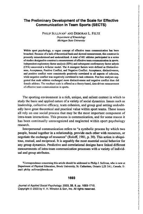 J Applied Social Pyschol 2006 Sullivan The Preliminary Development Of The Scale For