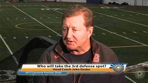John Desko Interview From 2015 Syracuse Lacrosse Media Day Youtube