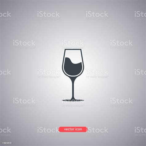 회색 배경에 격리 된 와인 아이콘의 유리 플랫 스타일의 아이콘입니다 0명에 대한 스톡 벡터 아트 및 기타 이미지 0명 레스토랑 마티니 Istock
