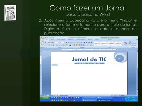 como criar um jornal