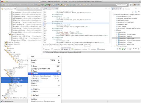 creating new eclipse project without plugin icefaces