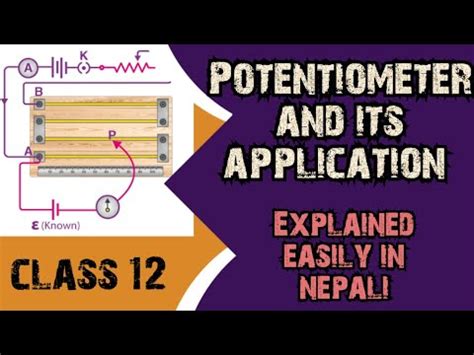 Potentiometer And Its Application NEB Class YouTube
