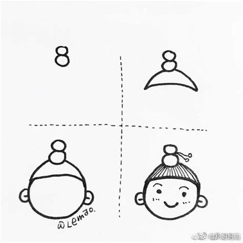脑洞大开的数字简笔画