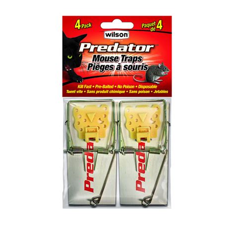 Predator Mouse Disposable Wooden Mouse Trap 4 Pack 7740440 Rona