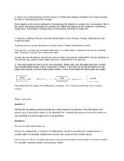 dbst 651 dicussion board week 3 - 1. What is your understanding of Entity Integrity Vs ...