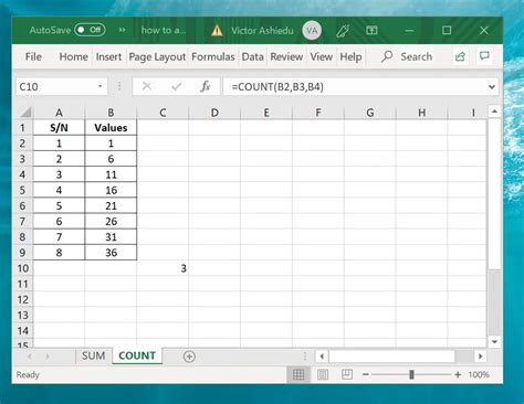 how to count in excel with examples itechguides