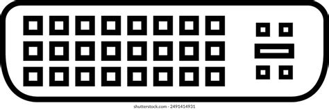 Computer Connector Display Input Port Dvi Stock Vector Royalty Free