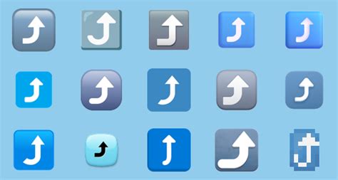 Right Arrow Curving Up On Microsoft D Fluent