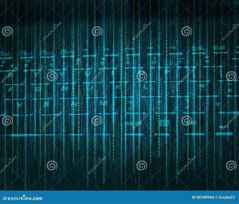 Abstract Tech Binary Background Stock Illustration Illustration Of Computer Cyberspace 50789904