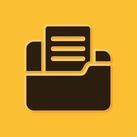 premium vector stunning embossed yellow folder icon
