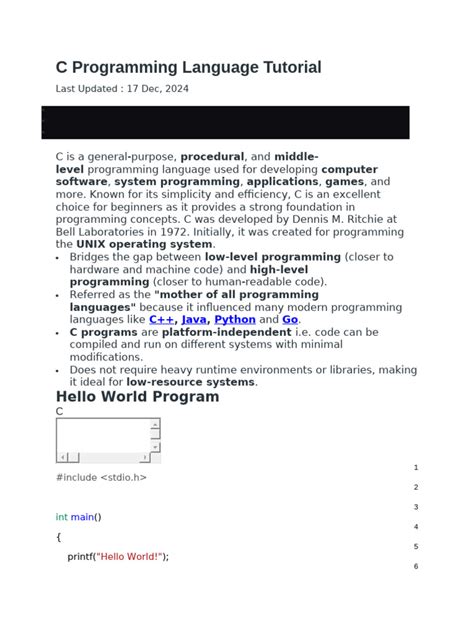 unit no 1 pdf integer computer science c programming language