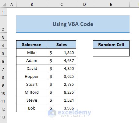 How To Select Random Cells In Excel Ways ExcelDemy