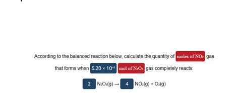Solved According To The Balanced Reaction Below Calculate The