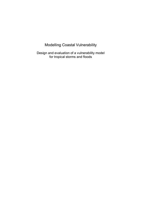 Pdf Modelling Coastal Vulnerability Design And Evaluation Of A