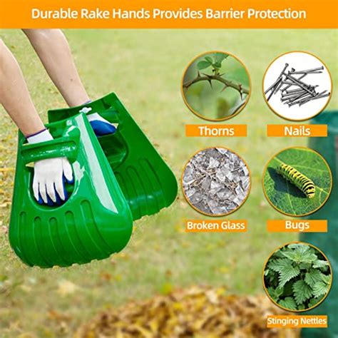Large Leaf Scoop Hand Rake Ergonomics Leaf Picker Upper For Fast Yard