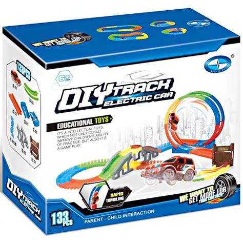 Светящийся гибкий трек DIY track electric car 132 детали с машинкой ...