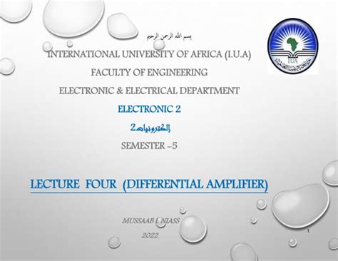 Lecture 4 Diffrential Amplifierpptx