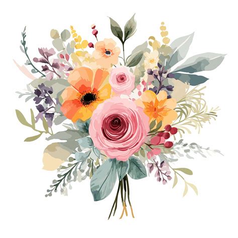 Premium Vector Watercolor Flower For Wedding Inivation