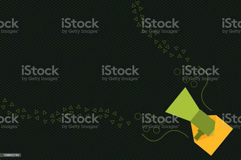 평면 디자인 비즈니스 벡터 일러스트 레이 션 개념 빈 복사본 공간 현대 추상 배경 기하학적 요소 오픈 봉투와 확성기 매체의 통신 이메일 마케팅 메일 메시지에 대한 스톡 벡터