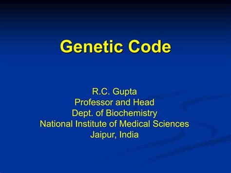 Deciphering Of The Genetic Code Pptx