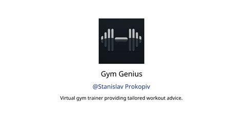 gym genius gpts features and functions examples and prompts gpt store