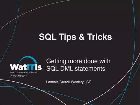 PPT SQL Tips Tricks PowerPoint Presentation Free Download ID 3168910