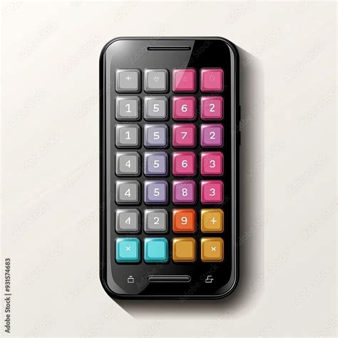Smartphone Dial Keypad Design Keyboard Template In Touchscreen Device User Keypad With Numbers