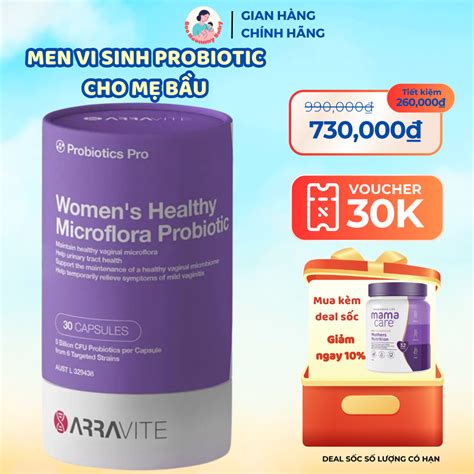 Men Vi Sinh Cho N Arravite Womens Healthy Microflora Probiotic Men Ph Khoa D Ng Vi N U Ng