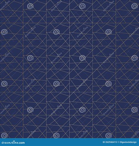 Gold Lines Pattern Vector Geometric Linear Seamless Texture Abstract Ornament Stock Vector