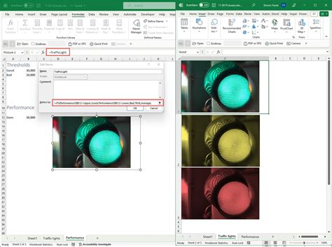 incorporate real traffic lights in your excel reports icaew