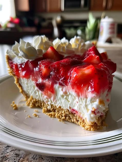 Easy No Bake Strawberry Cool Whip Pie Recipe