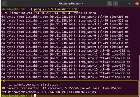 Ping Command In Ubuntu