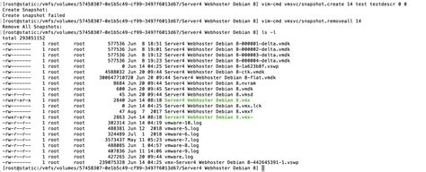 backup vmware cannot create snapshot super user