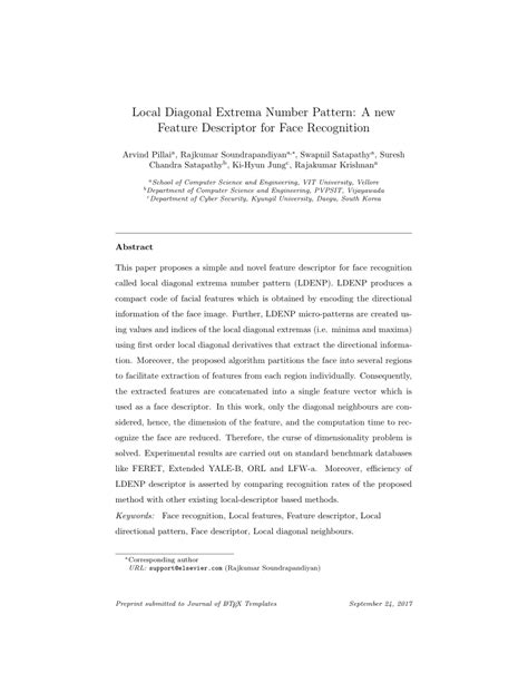pdf local diagonal extrema number pattern a new feature descriptor for face recognition