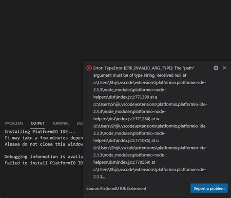 Been Trying To Install Platformio Ide On Vscode Since Yesterday For Updating To Merlin 2 0 9 On