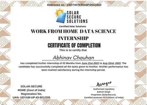 Abhinav Chauhan On Linkedin Datascience Internship Solarsecuresolutions Solar